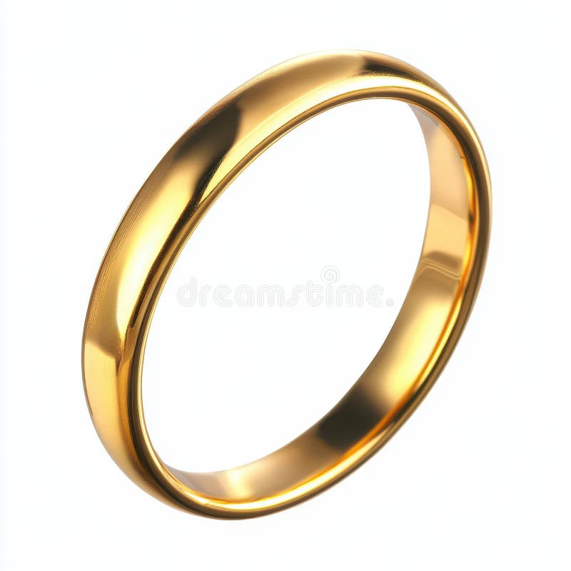 Gold Promise Ring Isolated on White Background Stock Illustration ...