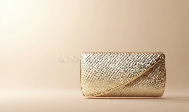 A Gold Purse with a Gold Strap Stock Photo - Image of leather, gold ...