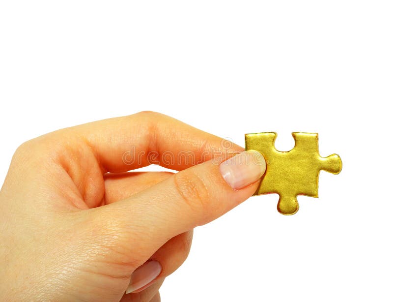 Gold puzzle stock image. Image of metaphorical, metaphor - 10509149