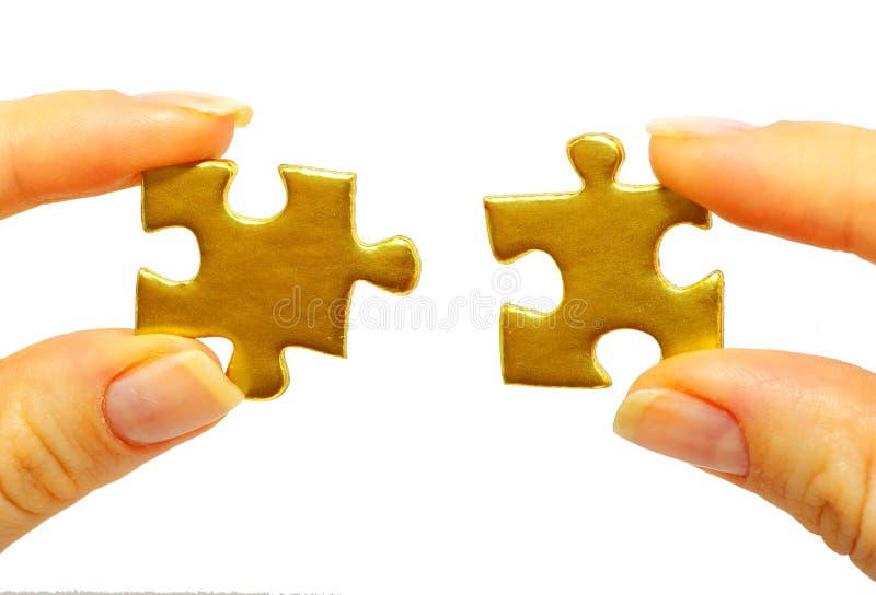 Gold puzzle stock photo. Image of connect, playing, perspective - 11876016