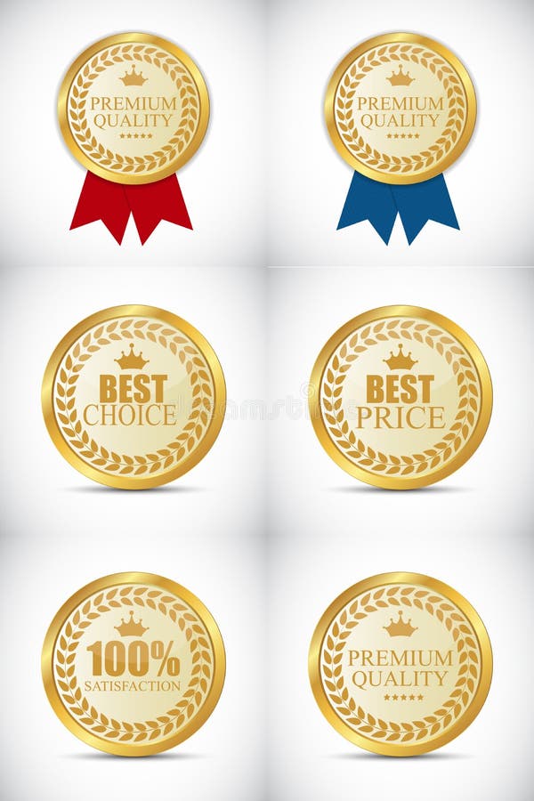 Gold quality stock illustration. Illustration of symbol - 110266685