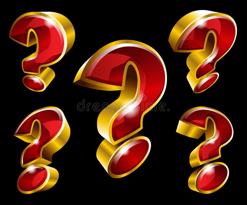 Gold question mark symbol stock vector. Illustration of mark - 104511534