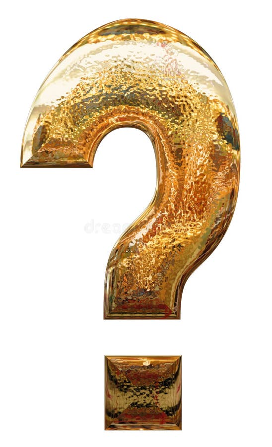 Gold question mark stock illustration. Illustration of question - 50009935