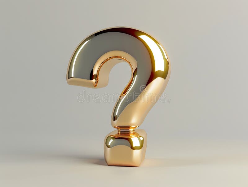 A Gold Question Mark is on a Rocky Surface. Generative AI Stock Image ...