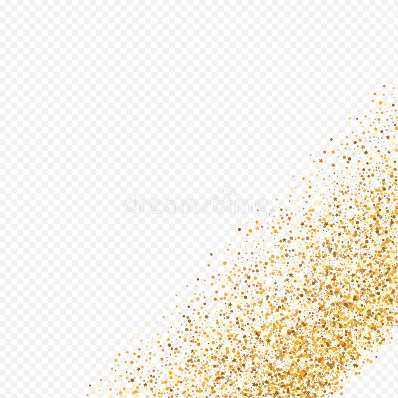 Gold Rain Effect Transparent Background. Vector Stock Vector ...