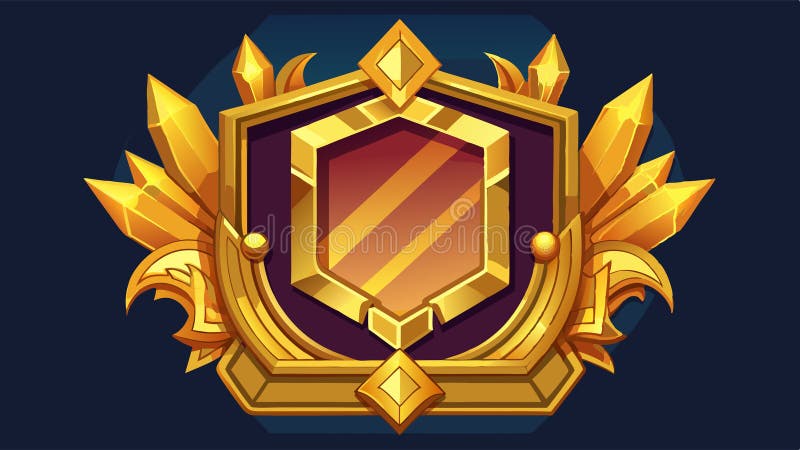 Gold Rank Game Frame stock vector. Illustration of badge - 342937953