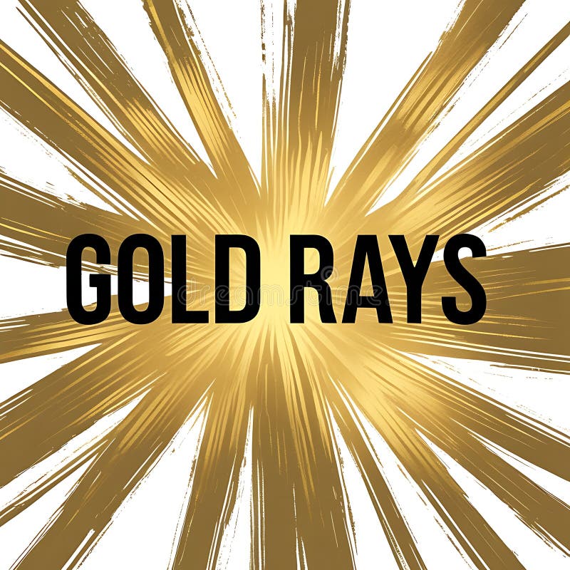 Gold Rays Abstract Background Design Stock Illustration - Illustration ...