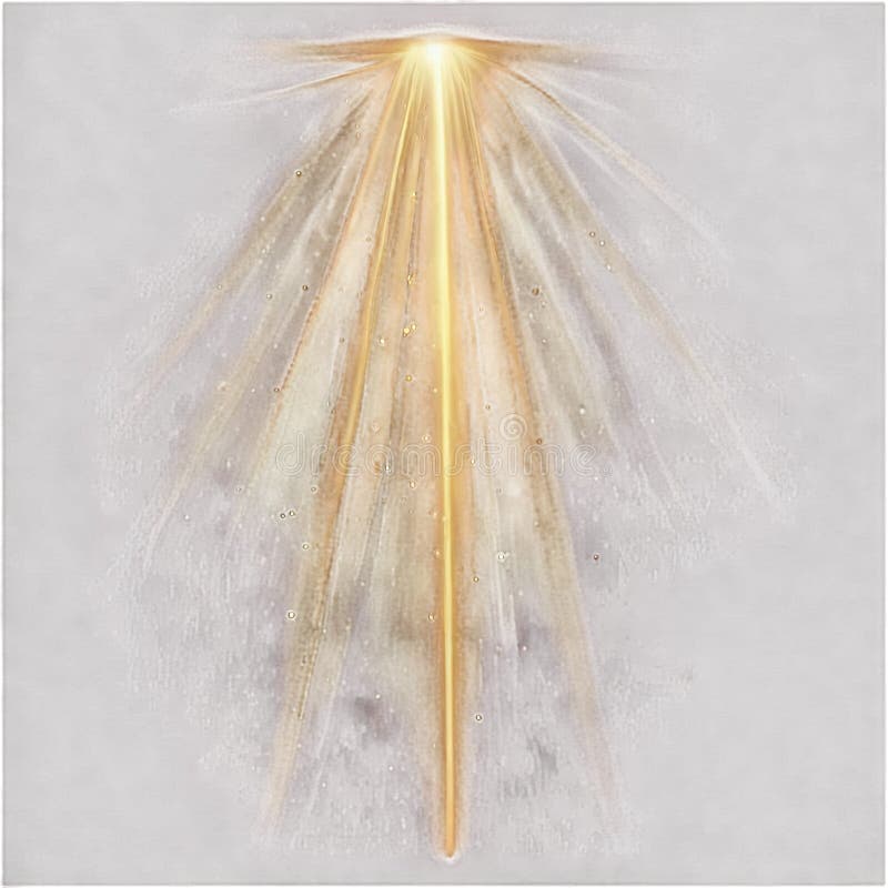 Gold Rays Light Effect on a Transparent Background Stock Photo ...