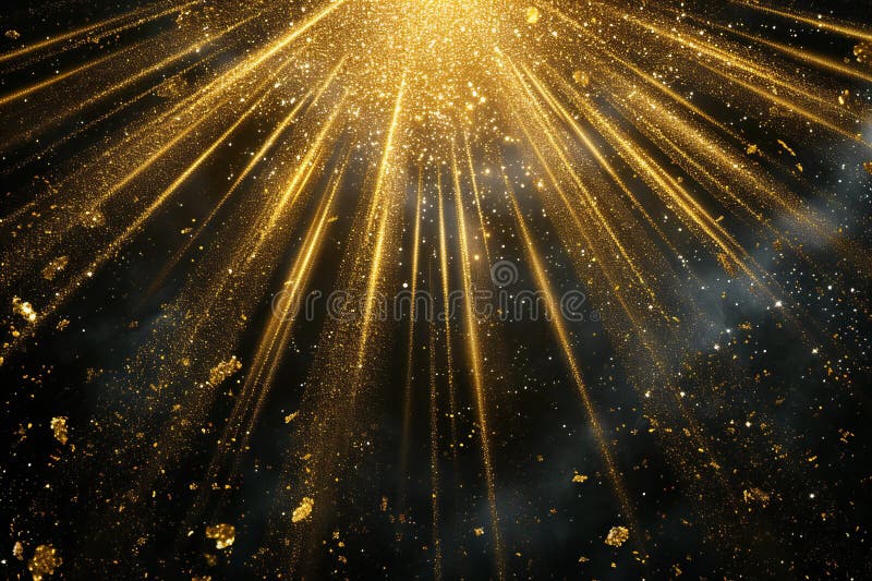 Gold Rays of Light Radiating from the Center, Forming an Intricate ...