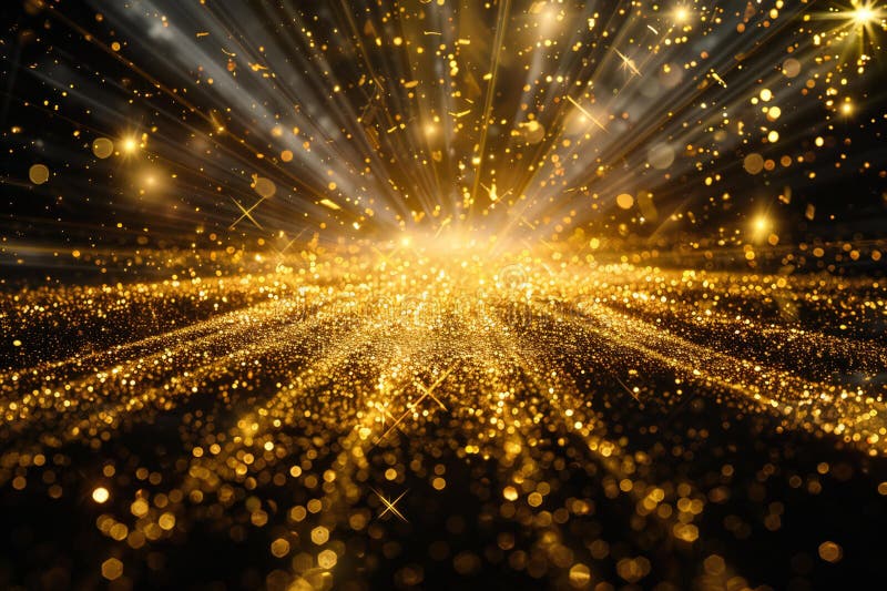 Gold Rays of Light Radiating from the Center, Forming an Intricate ...