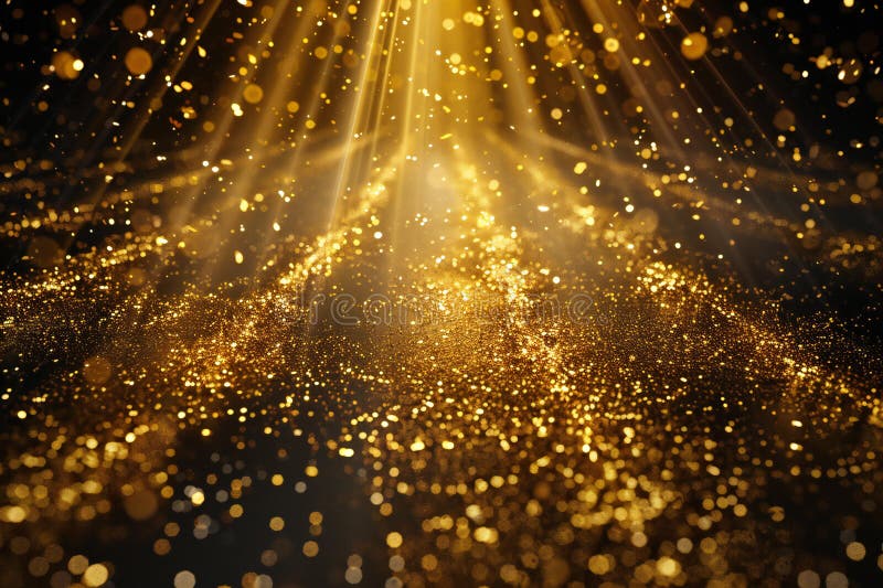 Gold Rays of Light Radiating from the Center, Forming an Intricate ...