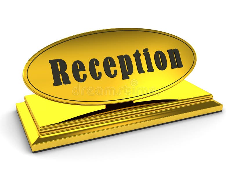 Reception sign stock illustration. Illustration of friendly - 7827863
