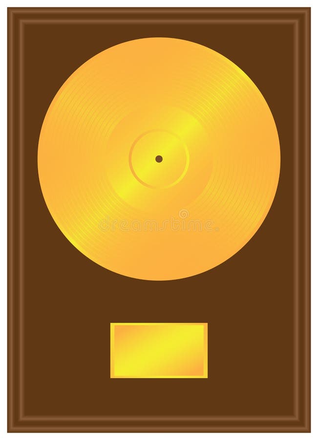 Golden record stock vector. Illustration of fashioned - 9686097