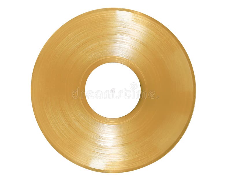 Gold Record Music Disc Award Isolated Stock Photo - Image of gramophone ...