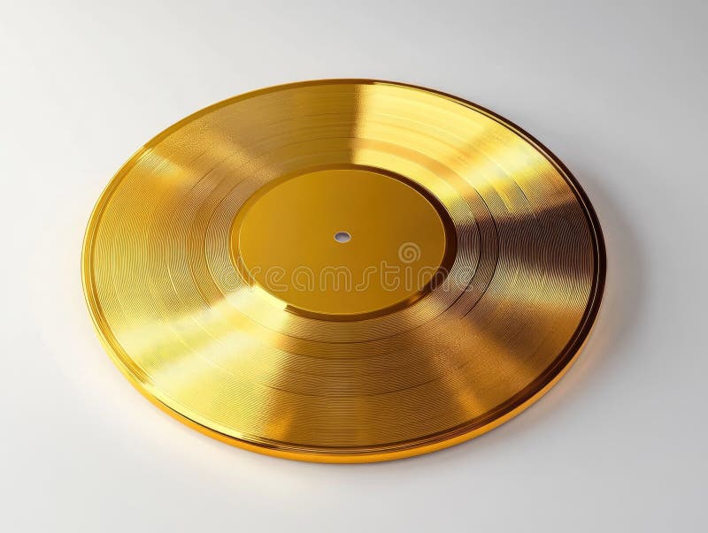 Gold Record White Surface stock image. Image of trophy - 374827685