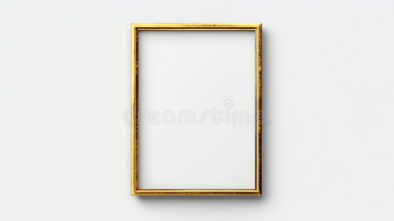 Gold Rectangular Minimalist Frame for Modern Design or Artwork Display ...