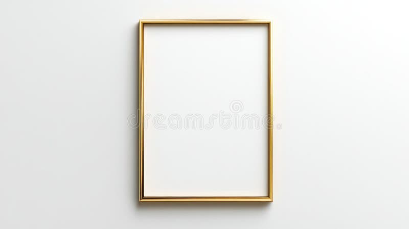 Gold Rectangular Minimalist Frame for Modern Design or Artwork Display ...