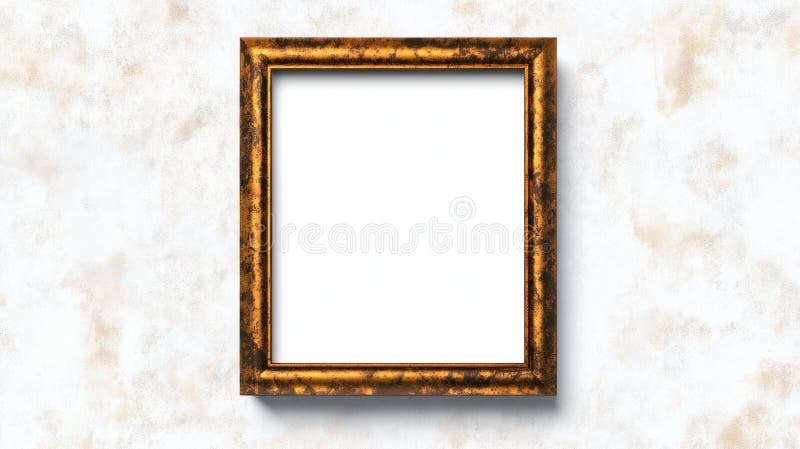 Gold Rectangular Minimalist Frame for Modern Design or Artwork Display ...