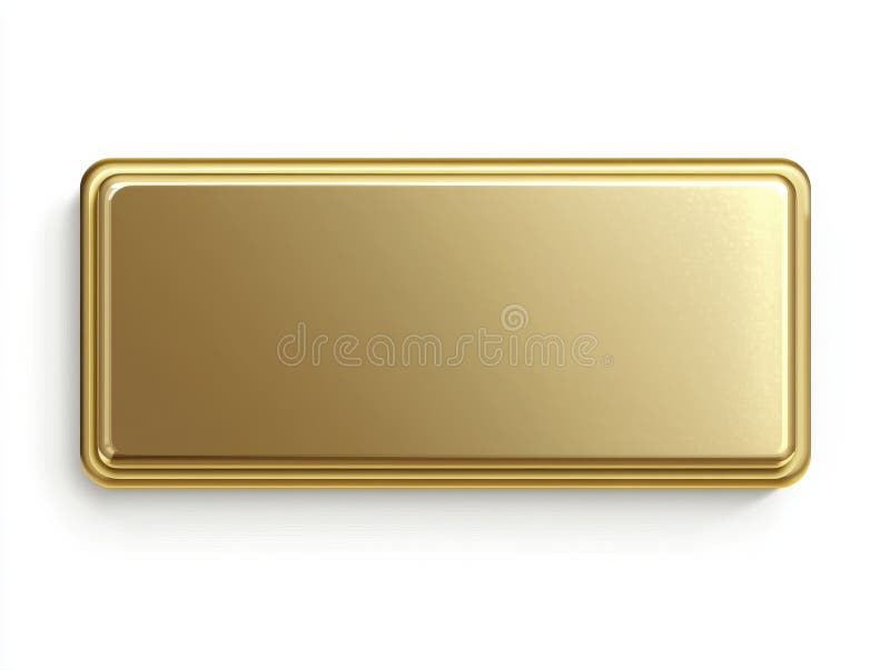 Gold Rectangular Plate Metallic Texture, Gradient, White Background ...