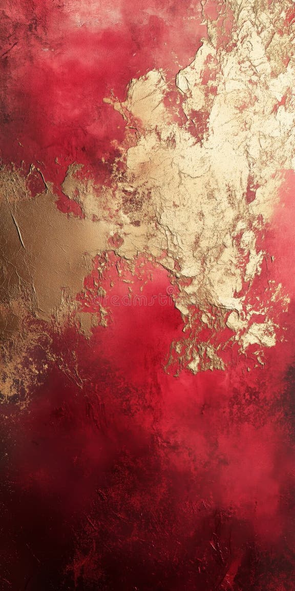 Gold and Red Abstract Texture with Metallic Details Stock Image - Image ...
