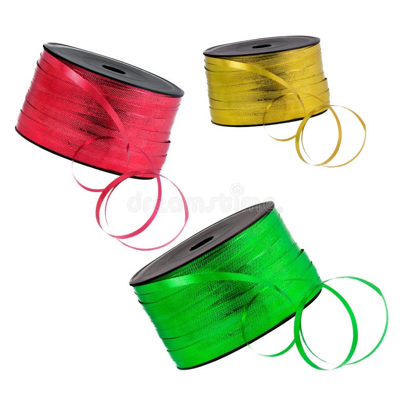 Spool of red ribbons stock photo. Image of modern, ribbon - 12527424