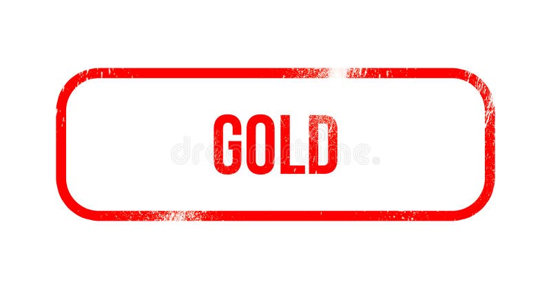 Gold - Red Grunge Rubber, Stamp Stock Illustration - Illustration of ...