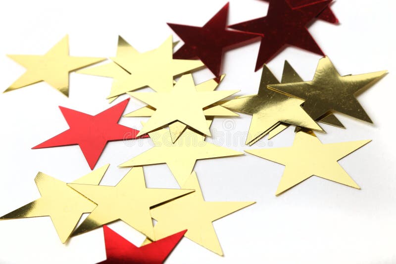 Gold and Red Metallic Stars Stock Image - Image of fade, metallic: 84543585