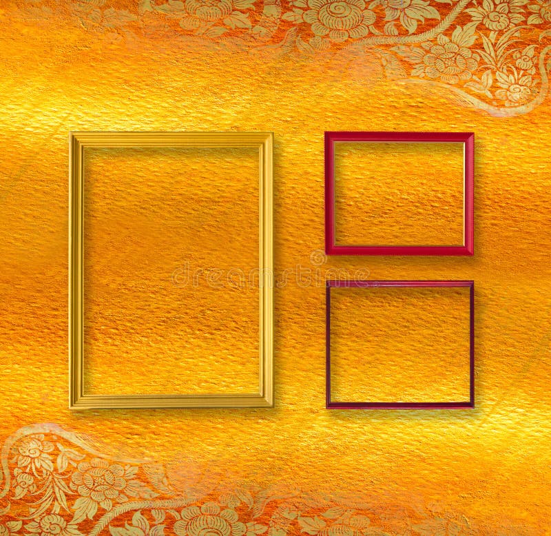 Gold and Red Picture Frame . Stock Image - Image of aged, cutout: 28469351