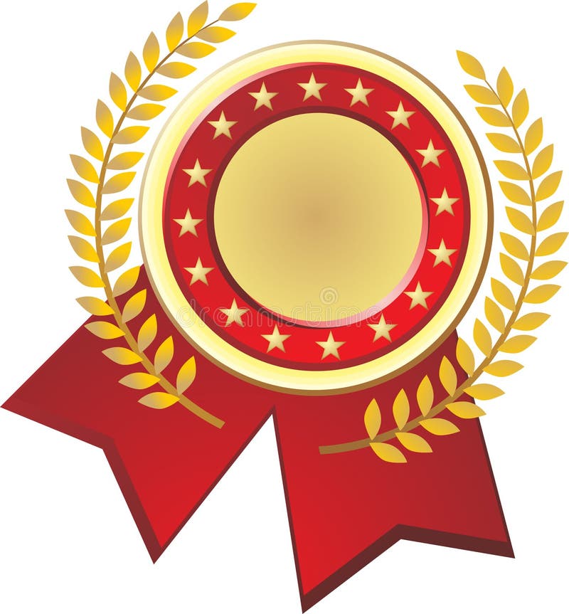 Gold red seal stock vector. Illustration of award, emblem - 19490832