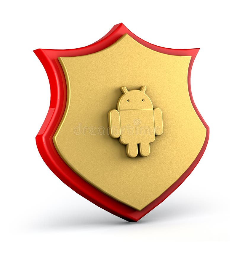 Gold and Red Shield with Golden Lock on White Background. Shield ... Gold and Red Shield with Golden Lock on White Background. Shield ...