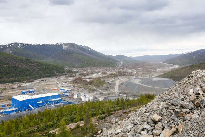Gold refinery mill. stock image. Image of nature, site - 189046327