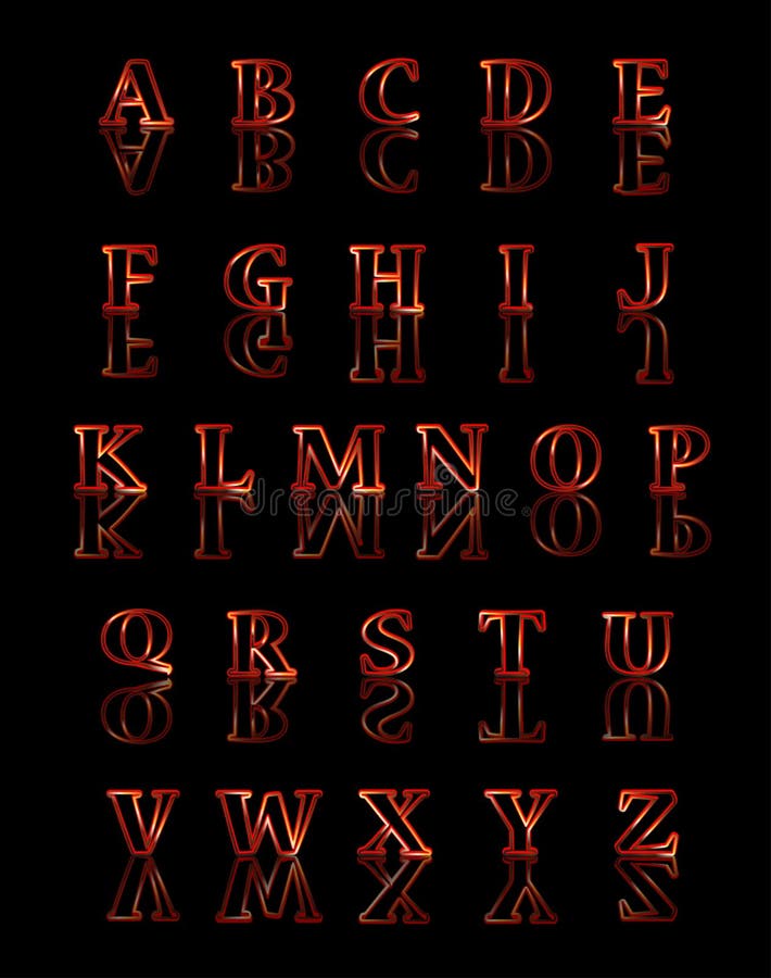 Reflected Alphabet Stock Illustrations – 371 Reflected Alphabet Stock ...