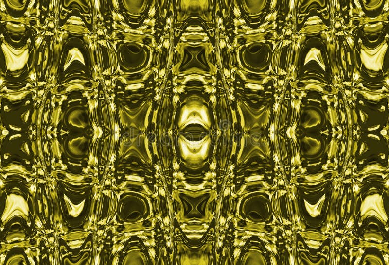 GOLD REFLECTED PATTERN with LIQUID APPEARANCE Stock Image - Image of ...