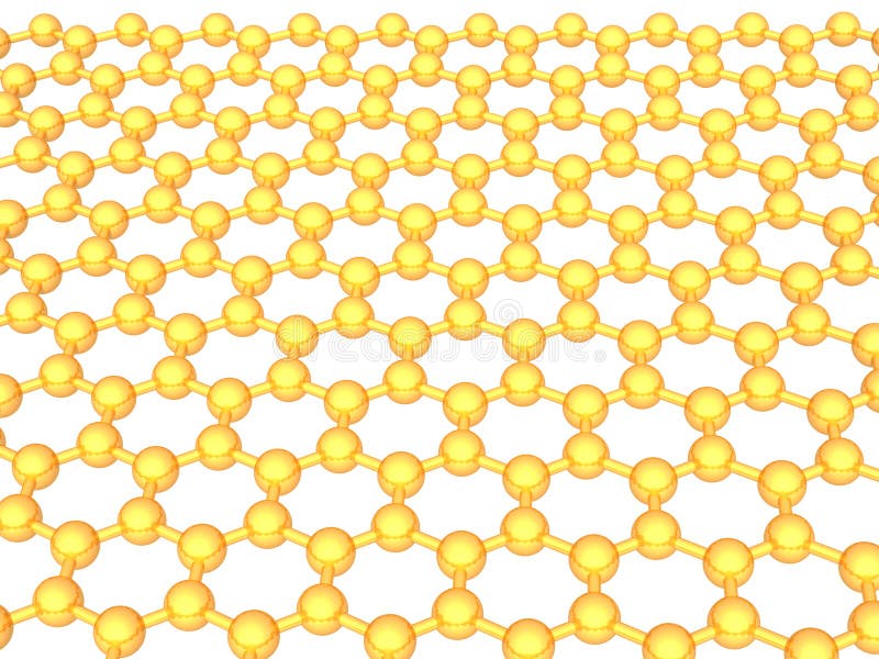 Gold Reflective Graphene Structure On White Picture. Image: 16499917