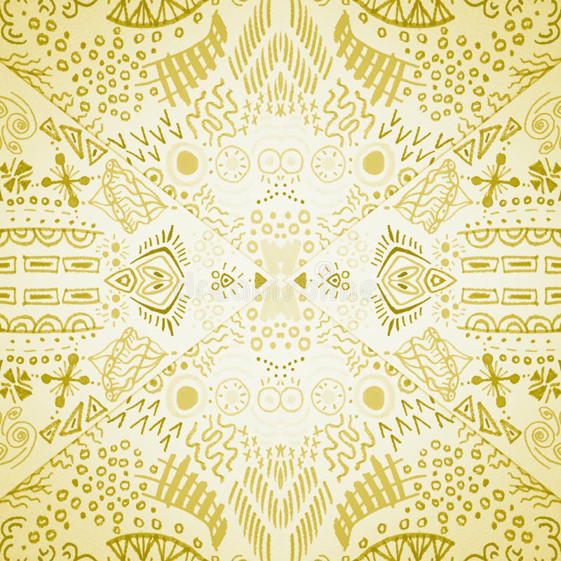 Gold Repeat. Gold African Patterns Stock Image - Image of american ...
