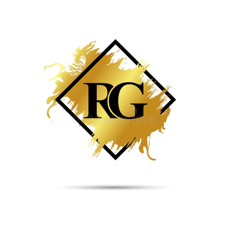 Gold RG Logo Symbol Vector Art Design Stock Illustration - Illustration ...