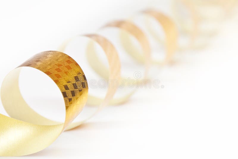 Gold ribbon stock photo. Image of gold, ornaments, holiday - 16866824