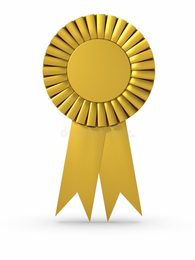 Gold Ribbon stock illustration. Illustration of rank - 19795497