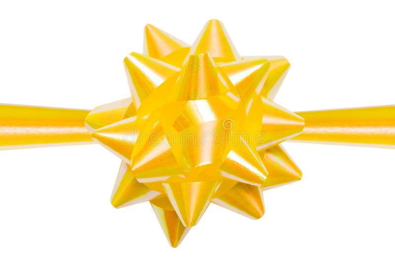 Gold ribbon isolated stock photo. Image of holiday, gold - 9875906