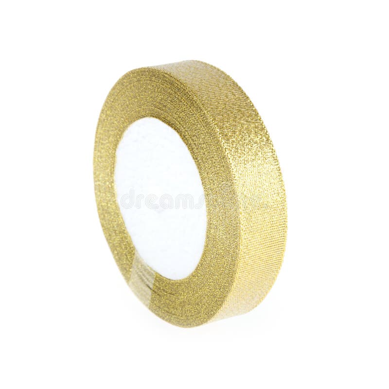 Gold ribbon stock photo. Image of decoration, white, ribbon - 47541442