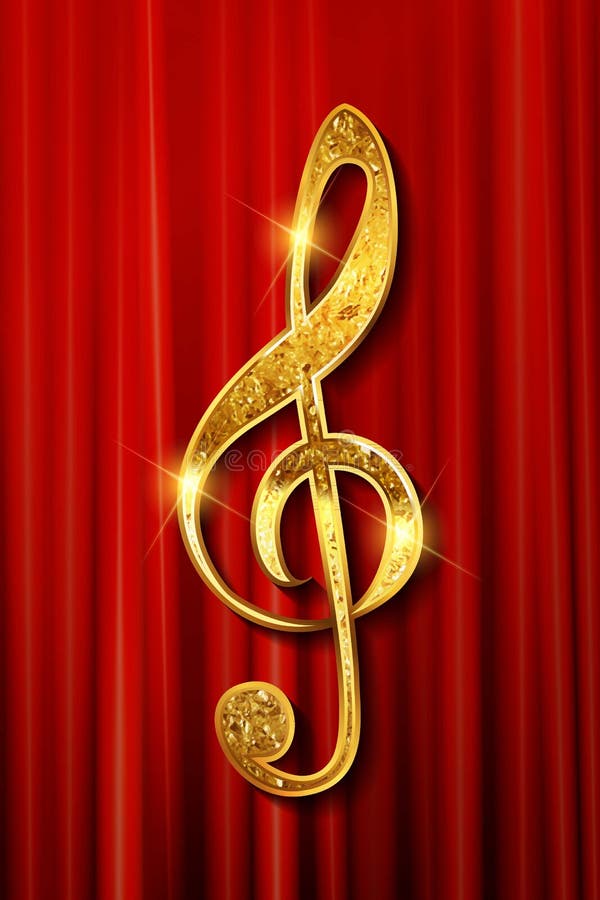Treble Clef Musical Symbol Ribbon Stock Illustrations – 129 Treble Clef ...