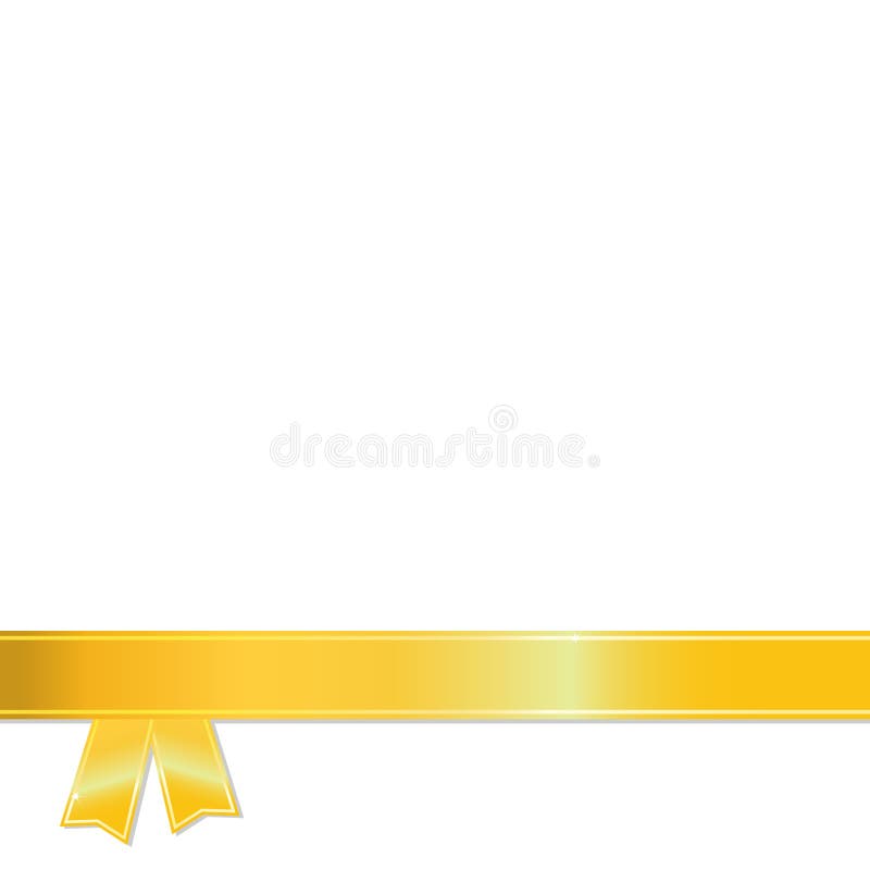 Set of White and Gold Ribbon Stock Illustration - Illustration of ...