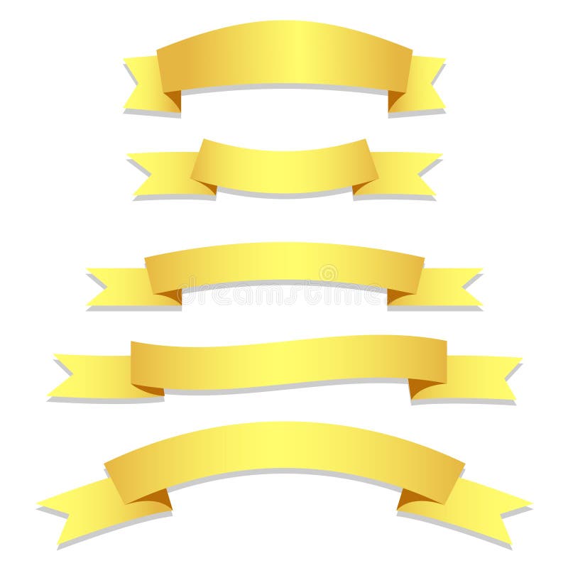 Gold Ribbons Flags stock vector. Illustration of flag - 35446740