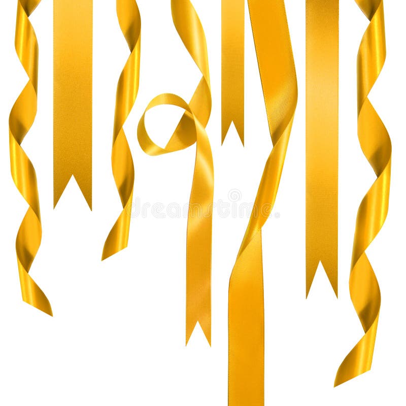 Gold Ribbons and Bows stock vector. Illustration of element - 7714990