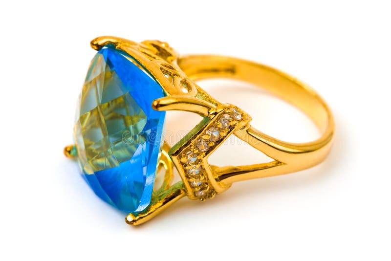 Beautiful Precious Gemstone Rings Stock Photo - Image of shiny ...