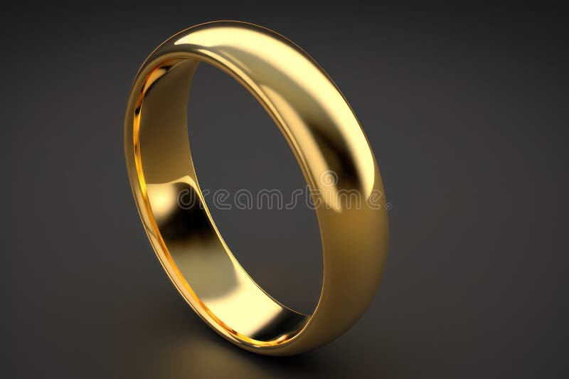 Gold ring. AI generative stock illustration. Illustration of polished ...