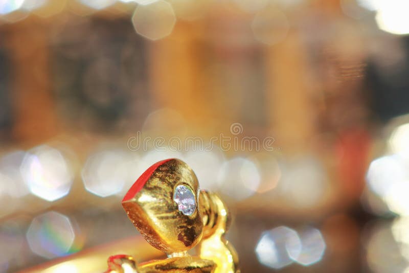 Gold Ring with Brilliant on Black Background Stock Photo - Image of ...