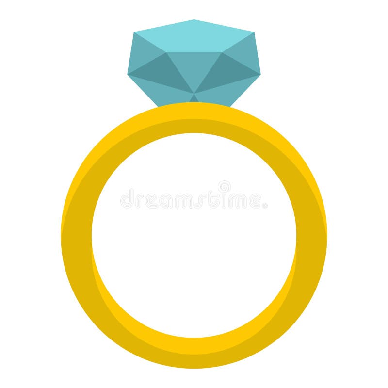Gold Ring with Diamond Icon Isolated Stock Vector - Illustration of ...