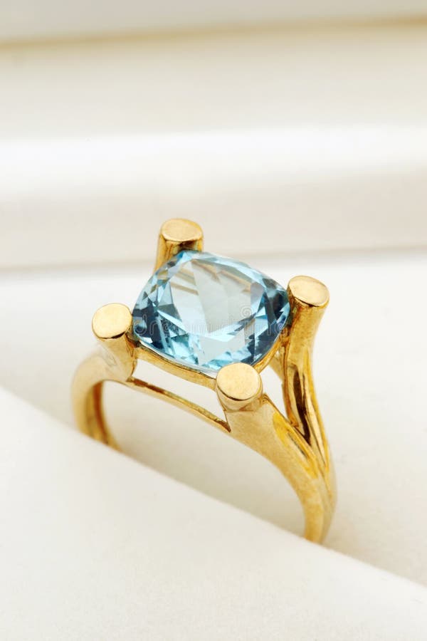 Gold Ring with Gemstone stock photo. Image of gold, jewelry - 29615190