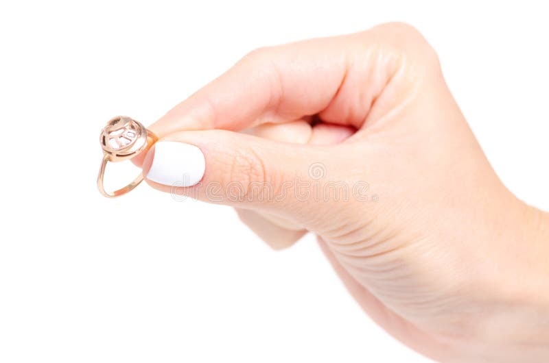 Gold ring in hand stock image. Image of background, golden - 127200813